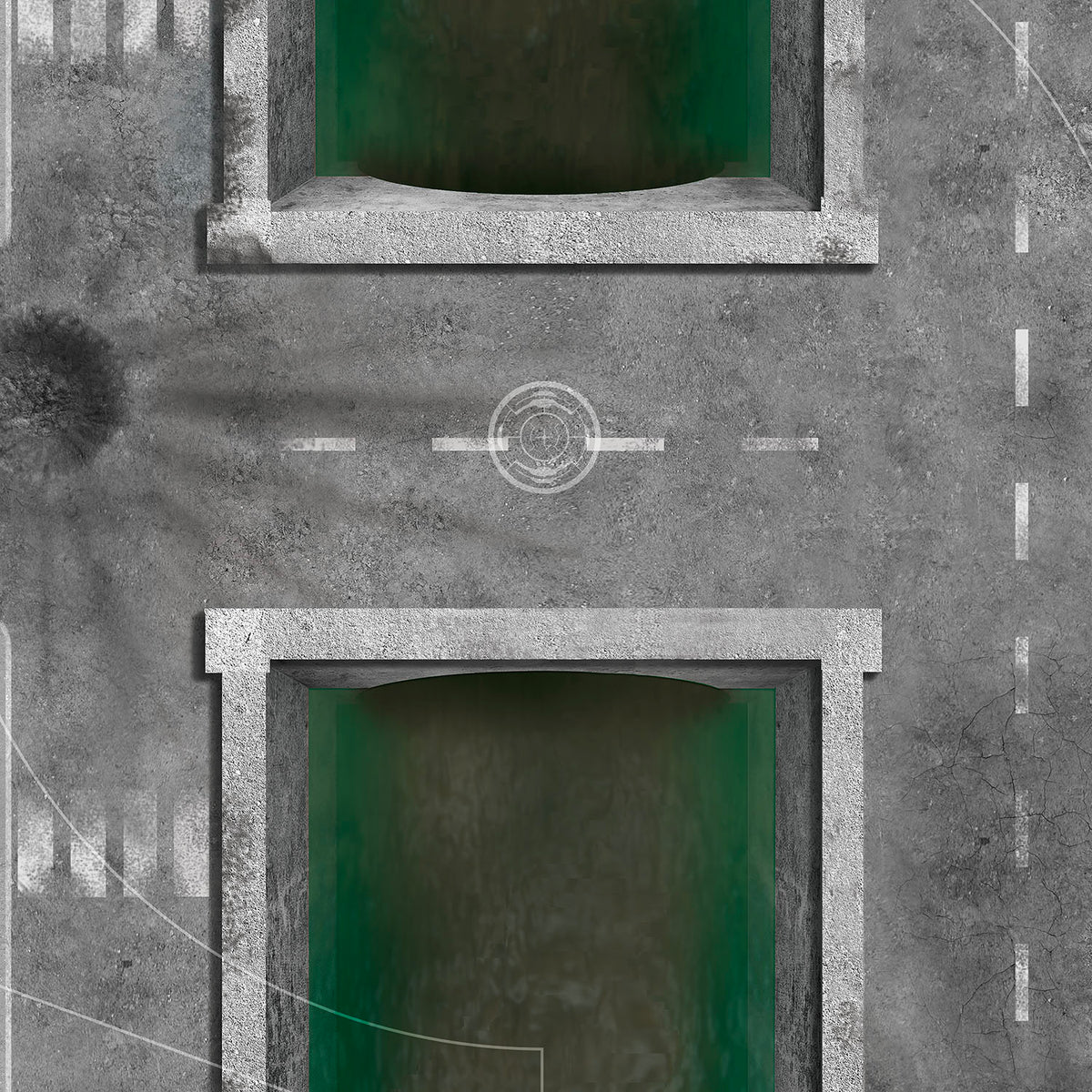 Fallen City partie 1 avec zones de déploiement (60x44 pouces, 153x112 ...