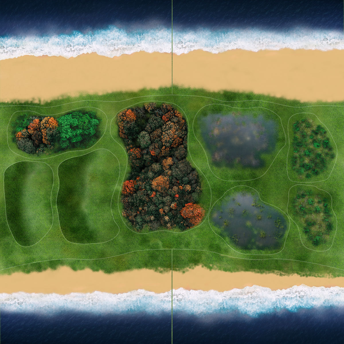 KIT DÉCORS OVERLAYS 1-1 - format 61x61 cm (2x2 feet) – stratemats